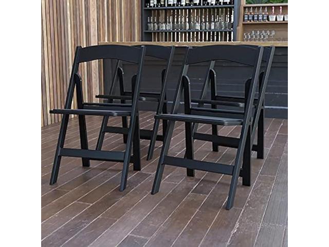 Click here for EMMA + OLIVER Folding Chair - Black Resin 4 Pack 8... prices