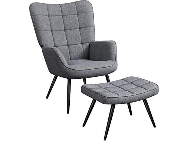 Click here for Yaheetech Accent Chair with Ottoman  Modern Armcha... prices