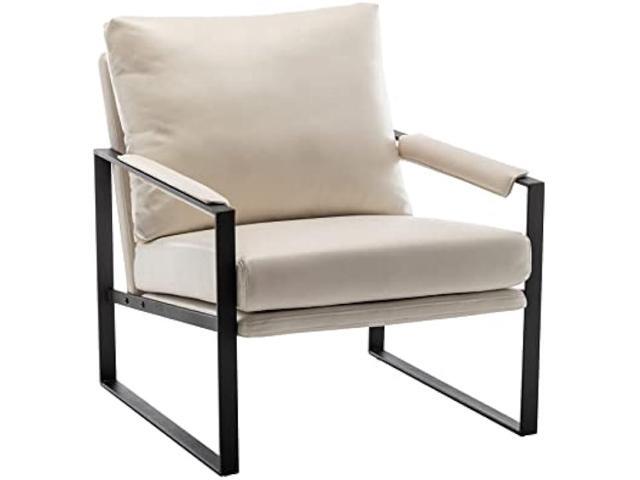 Click here for UNICOO Faux Leather Metal Frame Accent Chair - Mod... prices
