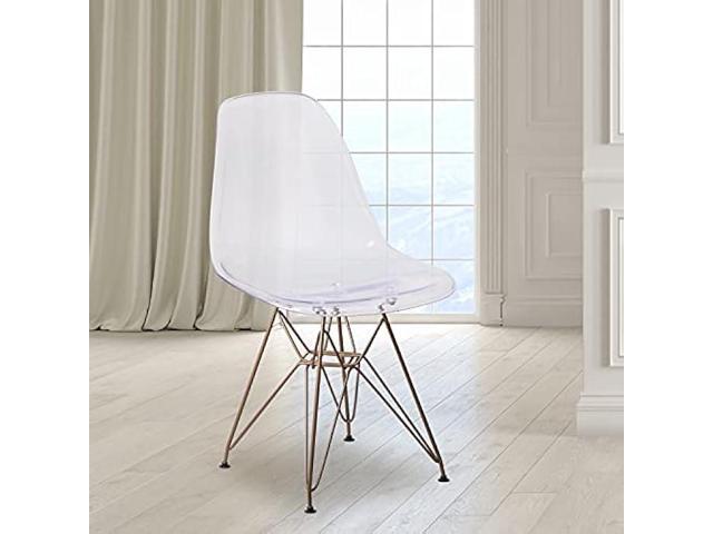 Click here for BizChair Ghost Chair with Gold Metal Base prices