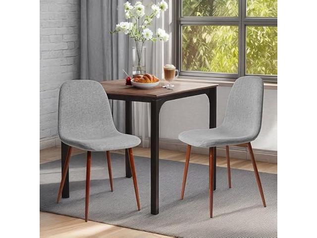 Click here for CangLong Grey Dining Chairs Set of 2  Modern Uphol... prices