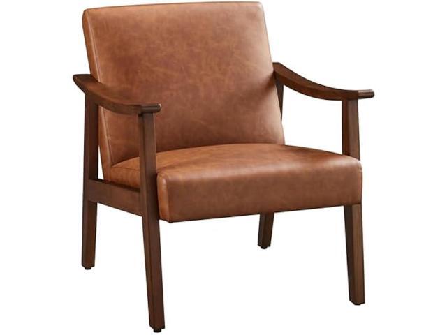 Click here for Yaheetech PU Leather Accent Chair  Mid-Century Mod... prices