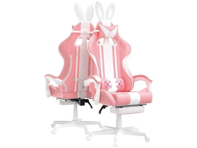 Click here for Ferghana Kawaii Pink Gaming Chair with Bunny Ears... prices