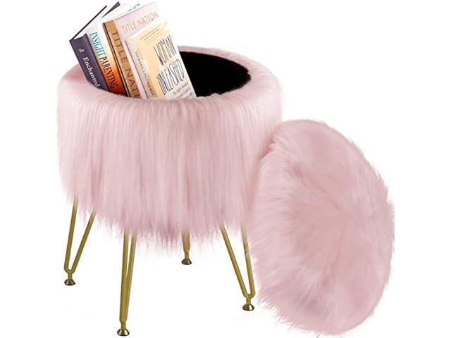 Click here for Vanity Stool Chair with Storage  Faux Fur Makeup R... prices