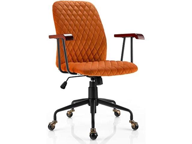 Click here for Giantex Home Office Desk Chair Orange  Vintage Adj... prices