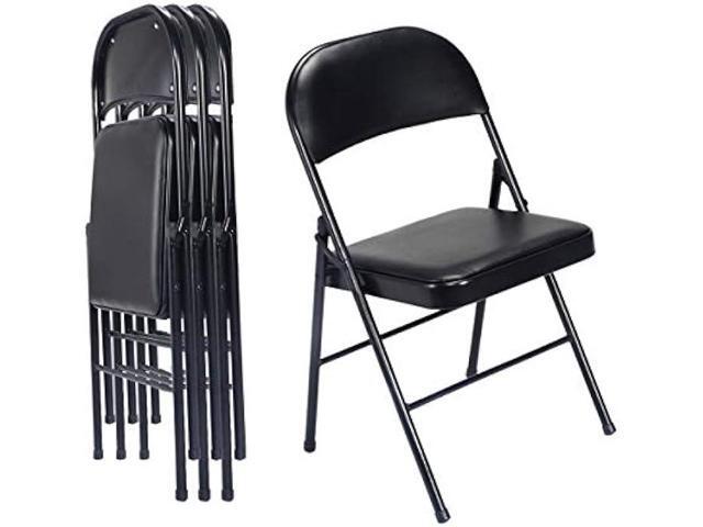 Click here for 4 Pack Black Folding Chairs with Padded Seats  Por... prices