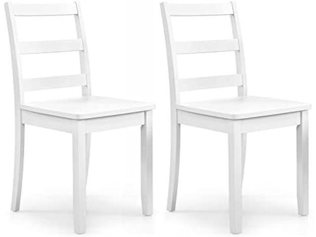 Click here for Giantex Wood Dining Chairs Set of 2 White - Wooden... prices