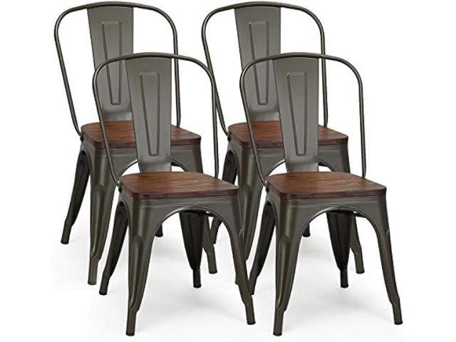 Click here for COSTWAY 18 Inch Dining Chair Set of 4  Industrial... prices