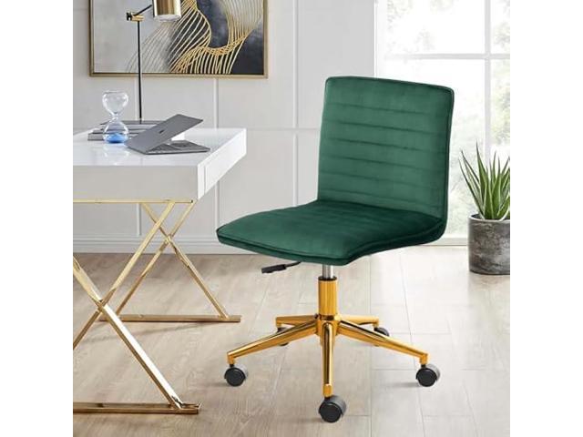 Click here for Furniliving Velvet Home Office Chair  Armless Vani... prices