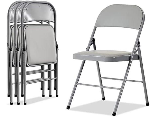 Click here for Karl home 4 Pack Grey Folding Chairs with Padded S... prices