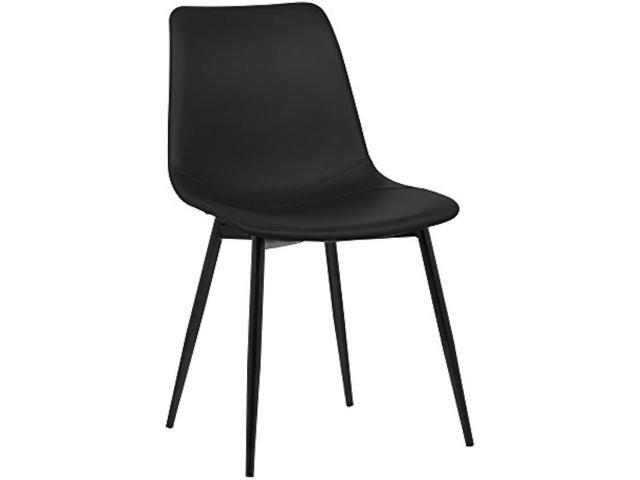 Click here for Armen Living Monte Dining Chair in Black Faux Leat... prices