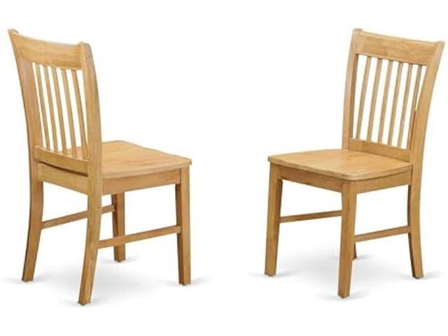 Click here for East West Furniture Norfolk Dining Slat Back Woode... prices