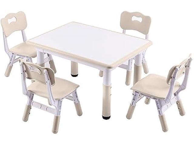 Click here for DOREROOM Height-Adjustable Kids Table and 4 Chairs... prices