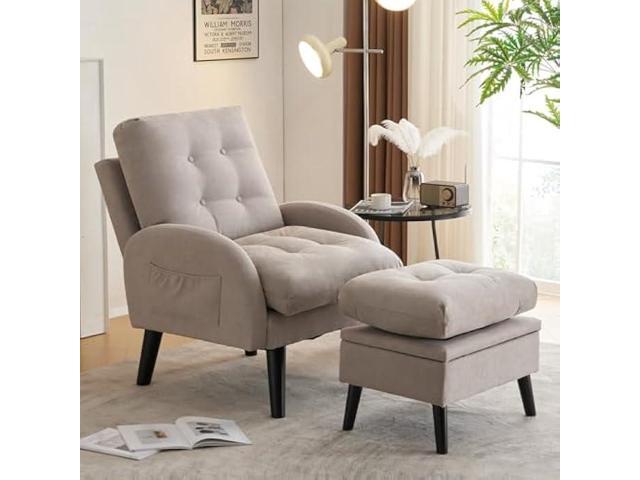 Click here for ELUCHANG Accent Chairs with Ottoman  Upholstered C... prices