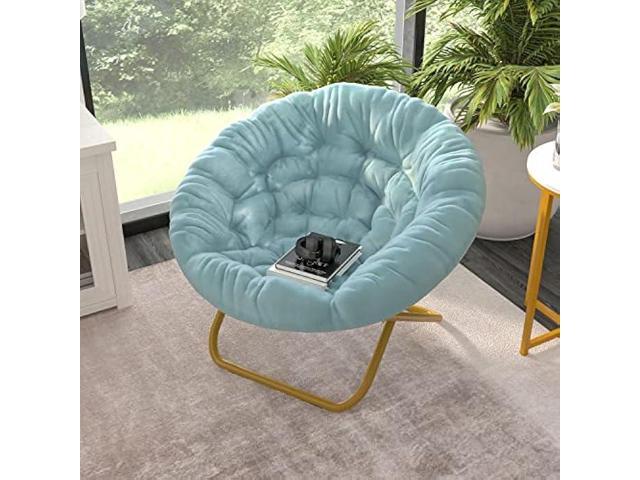 Click here for EMMA + OLIVER Ersa Folding Saucer Chair - Dusty Aq... prices