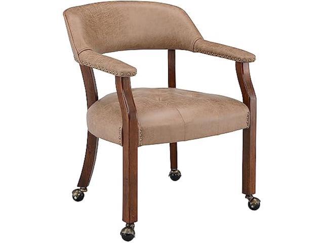 Click here for LEEMTORIG Large Dining Chairs with Casters and Arm... prices