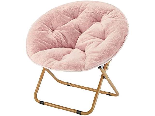 Click here for Heritage Kids Folding Faux Fur Blush with Gold Bas... prices