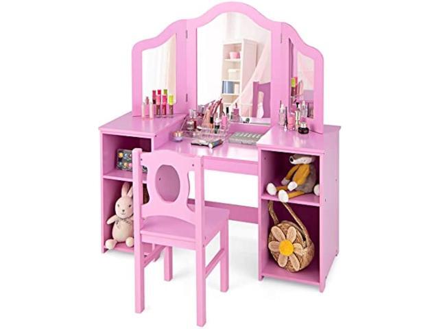 Click here for INFANS Kids Vanity  2 in 1 Princess Makeup Desk &... prices