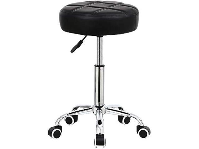Click here for KKTONER Round Rolling Stool PU Leather Height Adju... prices
