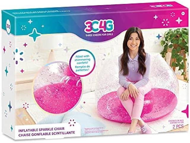 Click here for 3C4G Pink Glitter Confetti Chairs - Inflatable Lou... prices