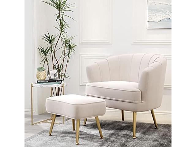 Click here for Andeworld Velvet Accent Chair with Ottoman  Uphols... prices