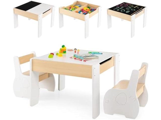 Click here for Costzon Kids Table and Chair Set  4 in 1 Wooden Ac... prices