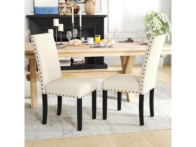 Click here for GOTMINSI Upholstered Dining Chairs with Nailhead T... prices