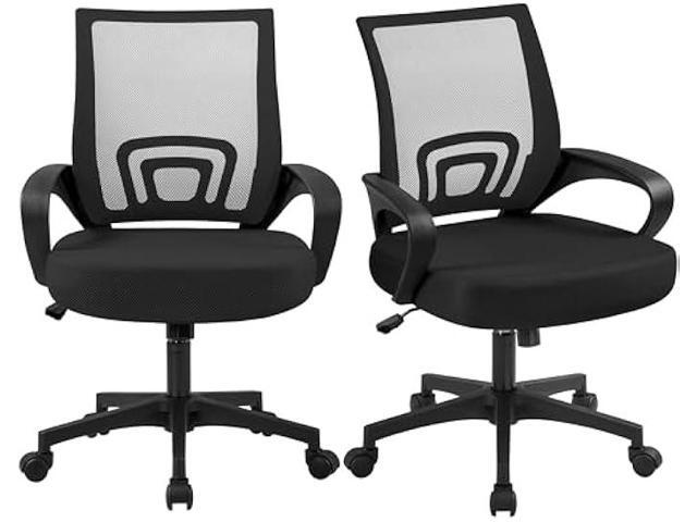 Click here for Yaheetech Office Chair Mid Back Swivel Lumbar Supp... prices