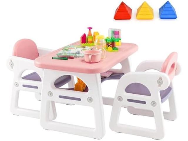 Click here for Costzon Kids Table and Chair Set  3-Piece Plastic... prices