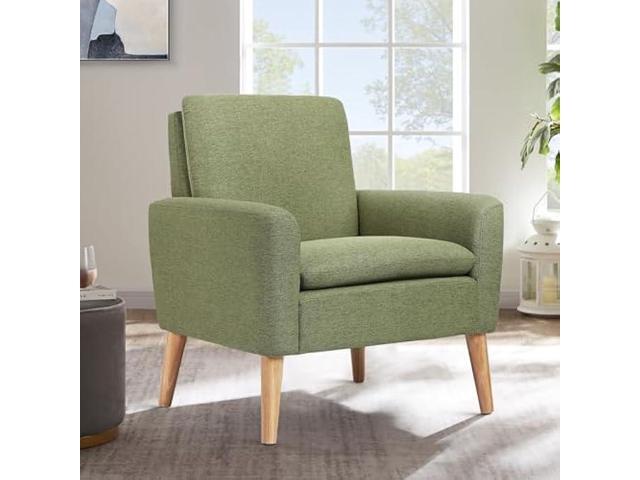 Click here for Lohoms Mid Century Accent Chair  Linen Upholstered... prices