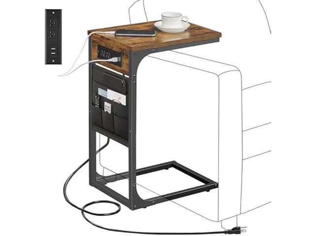 Click here for TUTOTAK C Shaped End Table with Charging Station... prices