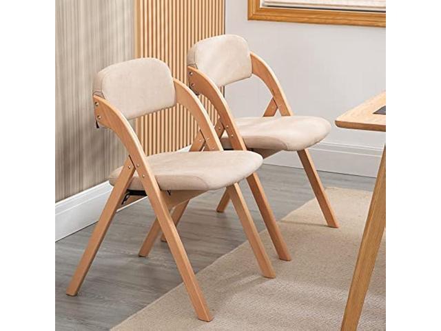 Click here for HOMEFUN Folding Chairs with Padded Seats  Wooden S... prices