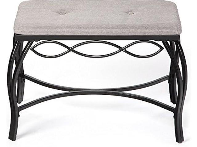 Click here for Mango Steam Heather Gray Shoe Bench - Vanity Seat... prices