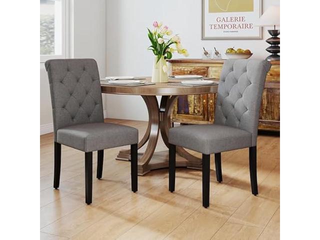 Click here for Upholstered Dining Chairs Set of 2 Tufted Parsons... prices
