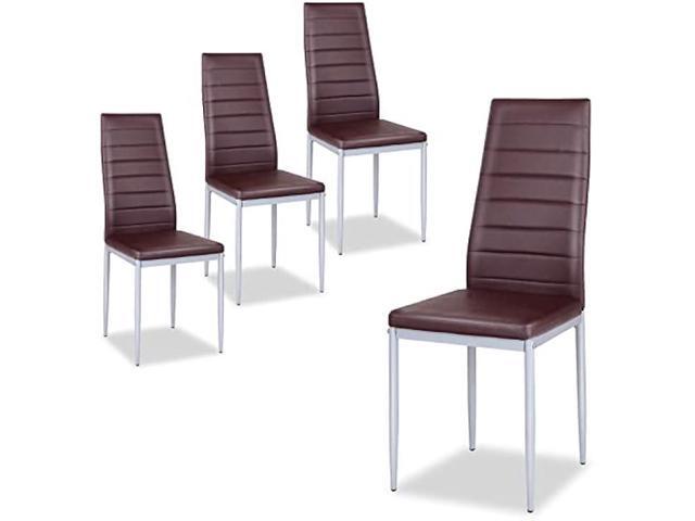 Click here for KOTEK PU Leather Dining Chairs Set of 4  Upholster... prices