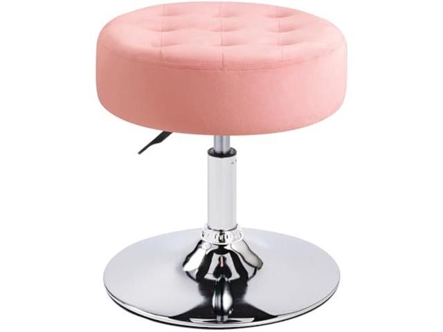 Click here for Furnimart Pink Round Velvet Vanity Ottoman Stool... prices