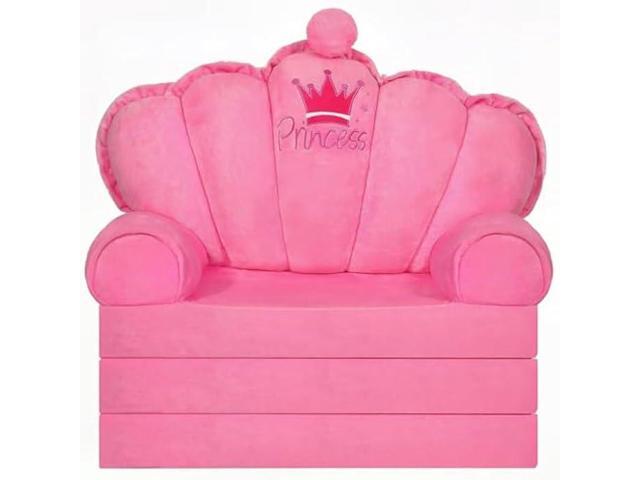Click here for Pink Princess Toddler Couch Fold Out  2-in-1 Folda... prices