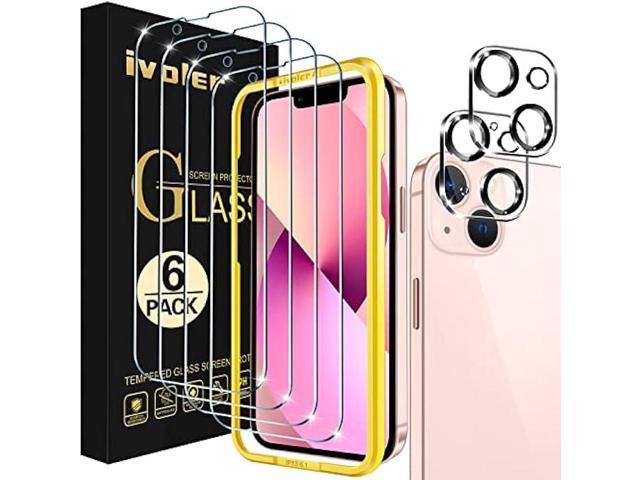 Click here for ivoler [4+2 Pack] Tempered Glass for iPhone 13 6.1... prices