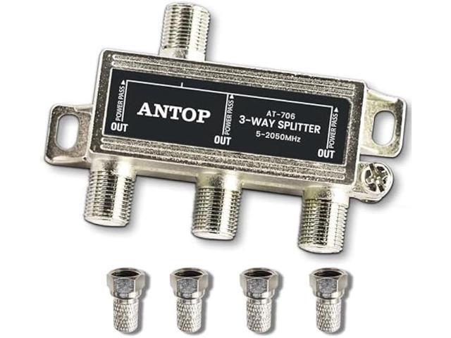 Click here for 3 Way TV Signal Splitter ANTOP Digital Coax Cable... prices