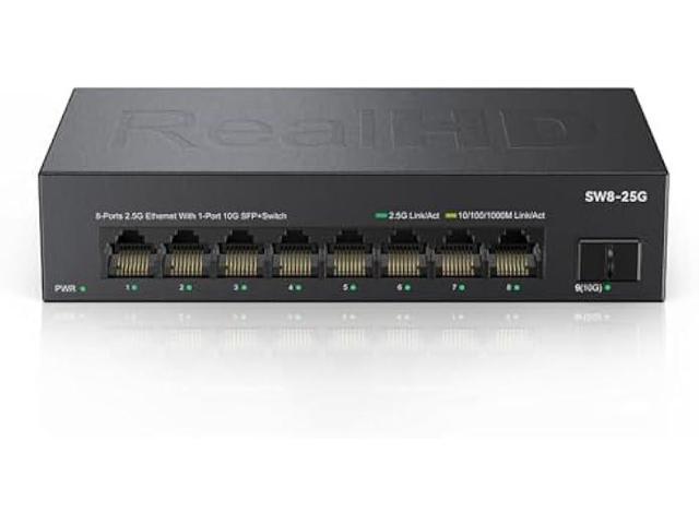 Click here for Real HD 8 Port 2.5G Ethernet Switch Unmanaged Netw... prices