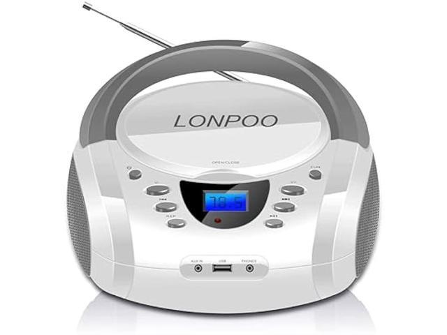Click here for LONPOO CD Players Portable Boombox with FM Radio/U... prices