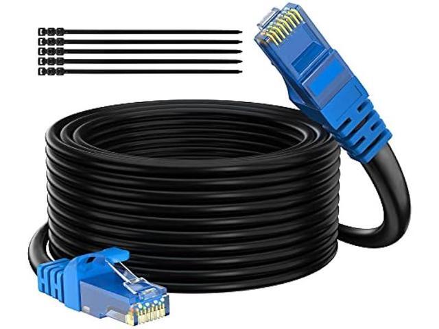 Click here for Adoreen Cat 6 Outdoor Ethernet Cable 100 Ft Black... prices
