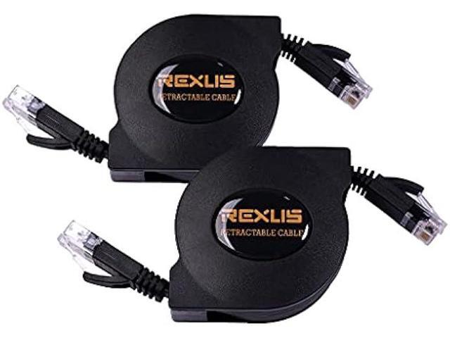 Click here for REXUS 2-Pack Retractable Cat 6 Flat Ethernet Netwo... prices