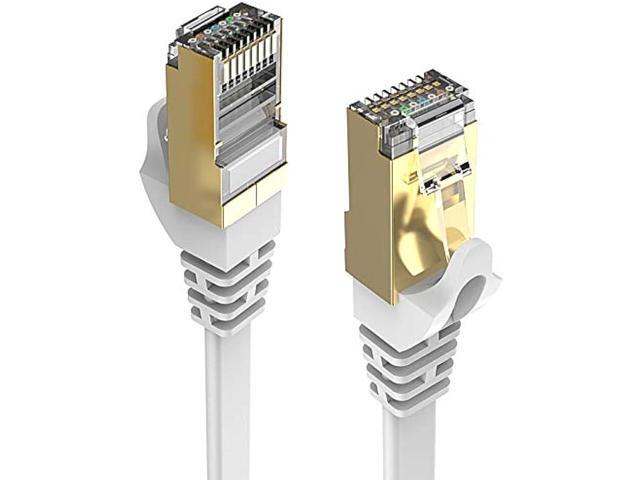 Click here for DEFACE Cat 8 Ethernet Cable 100 Ft White Flat 40Gb... prices