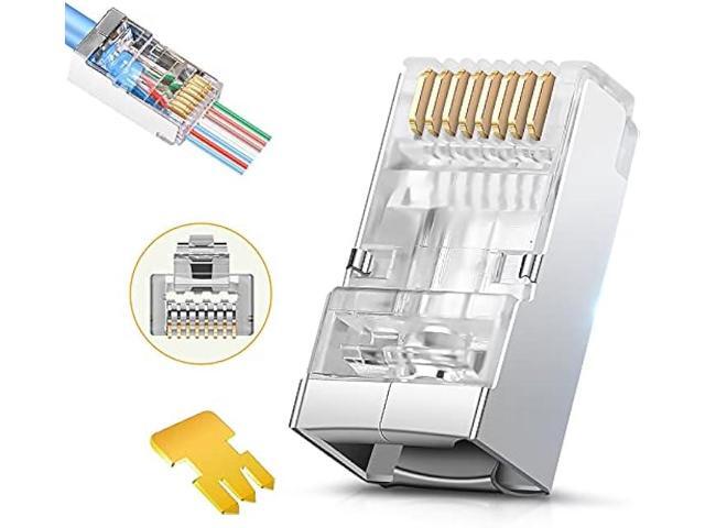 Click here for Shielded RJ45 Cat6 Cat 6A Connectors - Pass Throug... prices