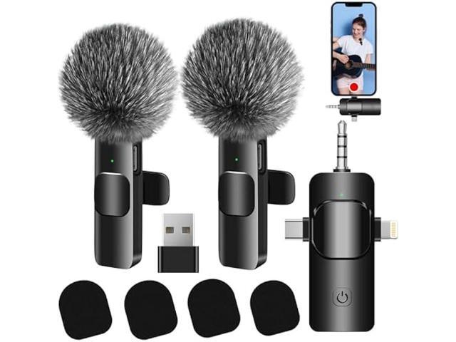 Click here for 4 in 1 Wireless Lavalier Microphone for iPhone/USB... prices