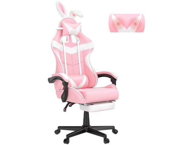 Click here for Soontrans Pink Gaming Chair with Footrest Lovely B... prices