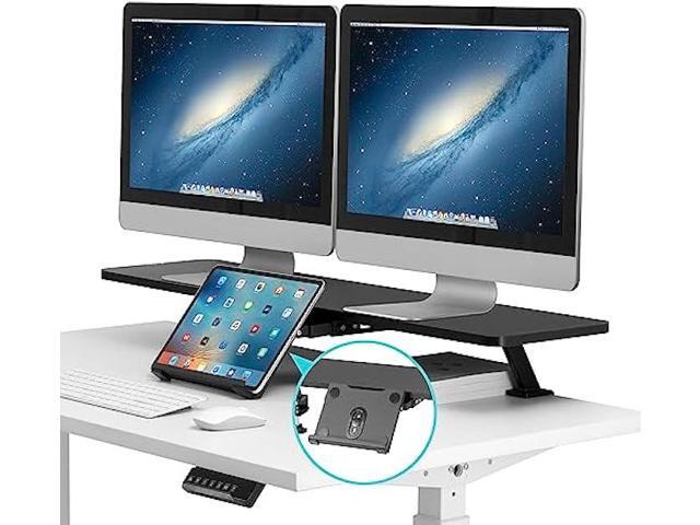 Click here for AVLT Clamp Desk Shelf Dual 32 Monitor Riser With S... prices