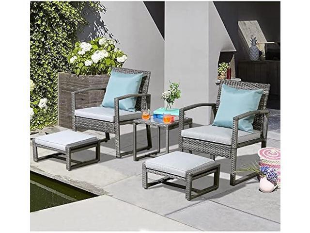 Click here for Patiorama 5 Piece Outdoor Patio Wicker Furniture S... prices