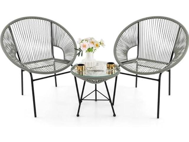 Click here for Tangkula 3 Piece Outdoor Patio Furniture Set  Acap... prices